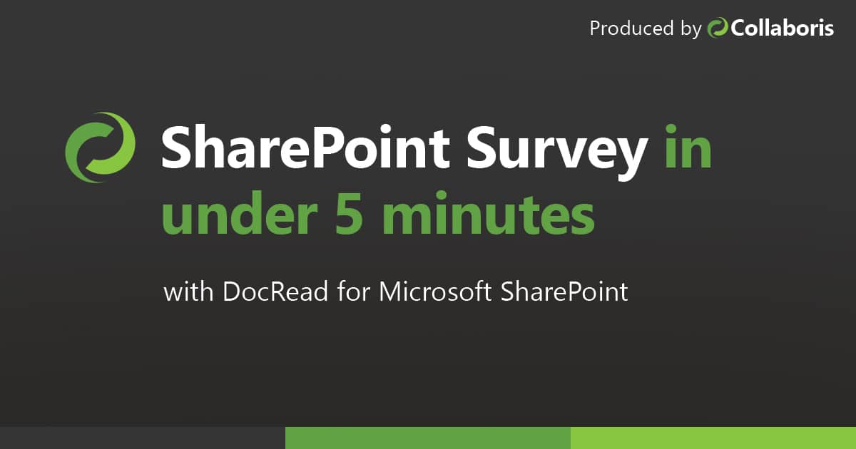 How to create a SharePoint Survey in under 5 minutes - Collaboris